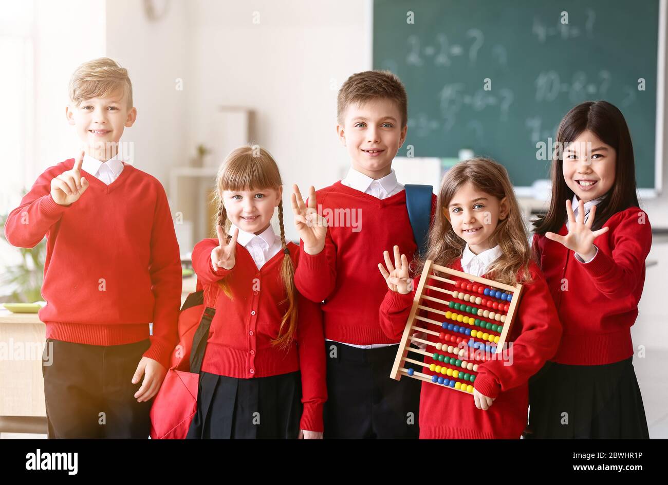 Maths classroom uniform hi-res stock photography and images - Alamy