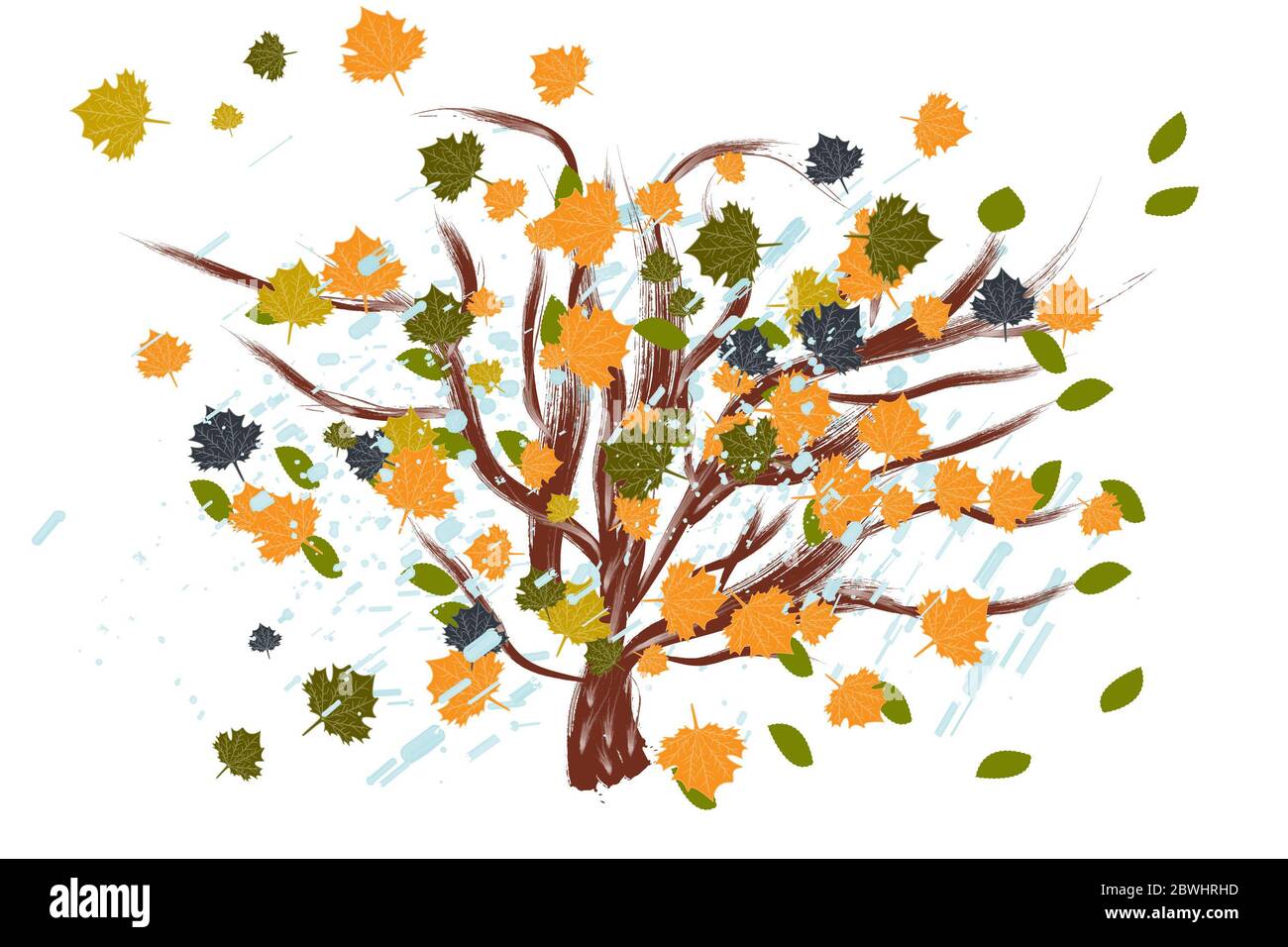 Tree and branches. vector illustration Stock Photo - Alamy