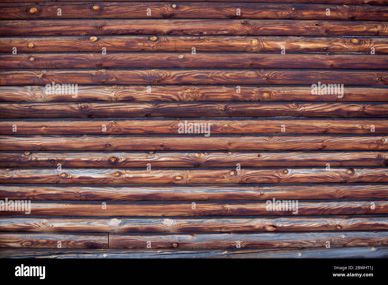 wooden wall of log house as background or wallpaper Stock Photo - Alamy