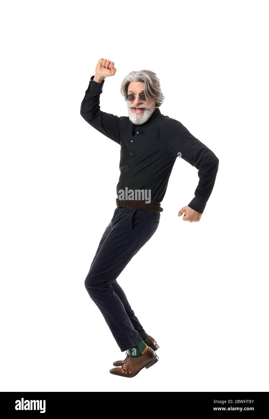 Elderly man dancing Cut Out Stock Images & Pictures - Alamy