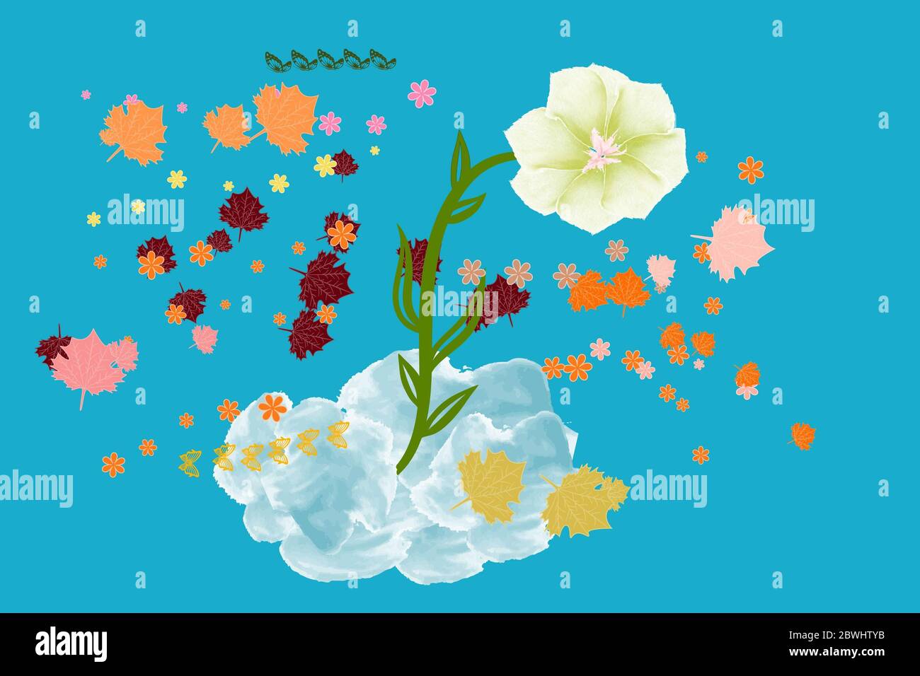 Abstract flower. Vector illustration Stock Photo - Alamy