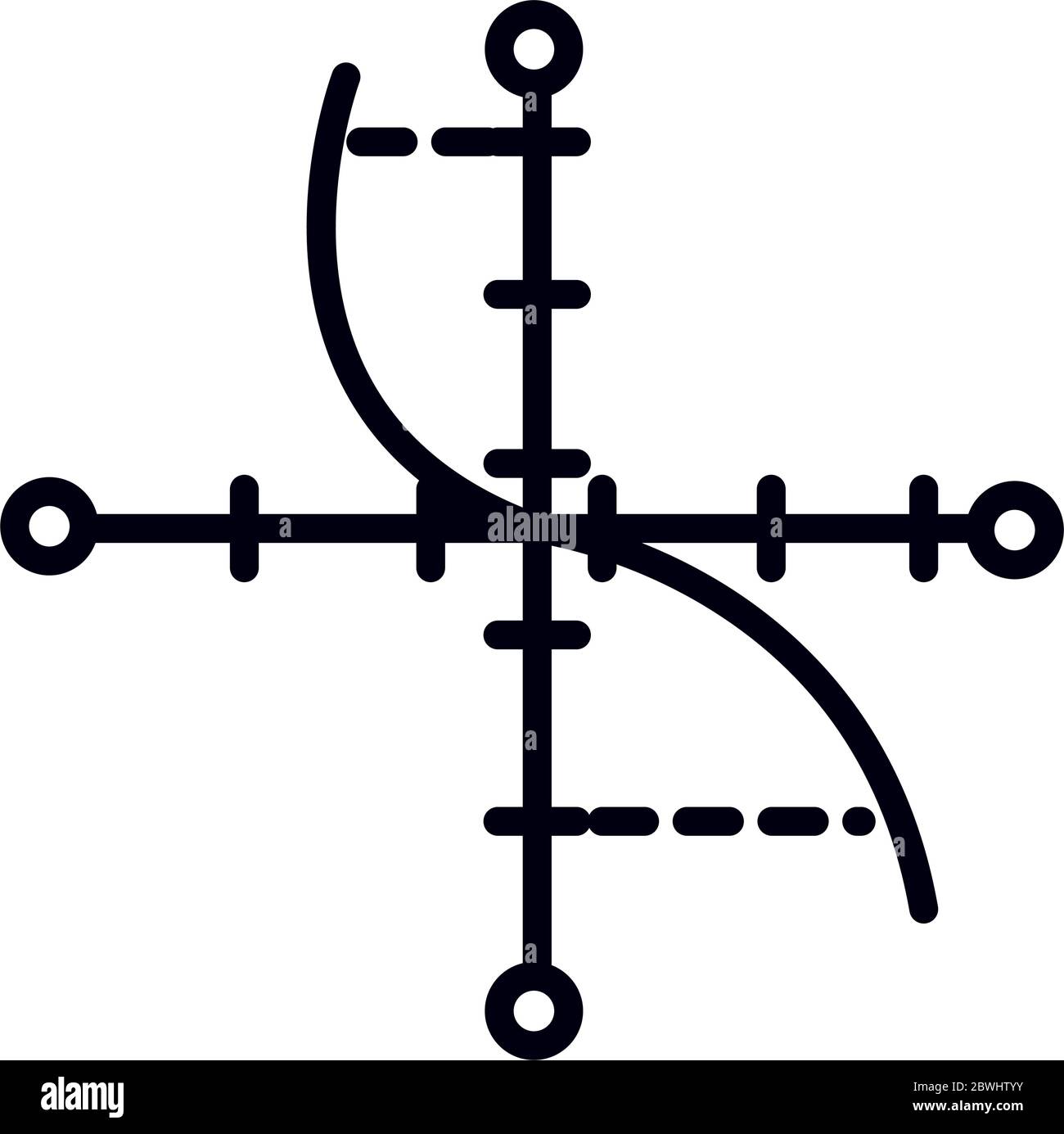 math education school science cartesian graph line and style icon ...