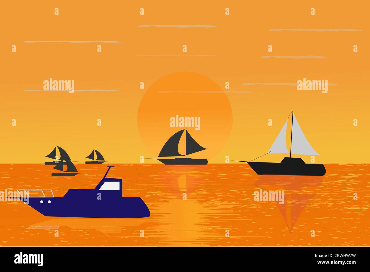 Abstract landscape. vector illustration Stock Photo - Alamy