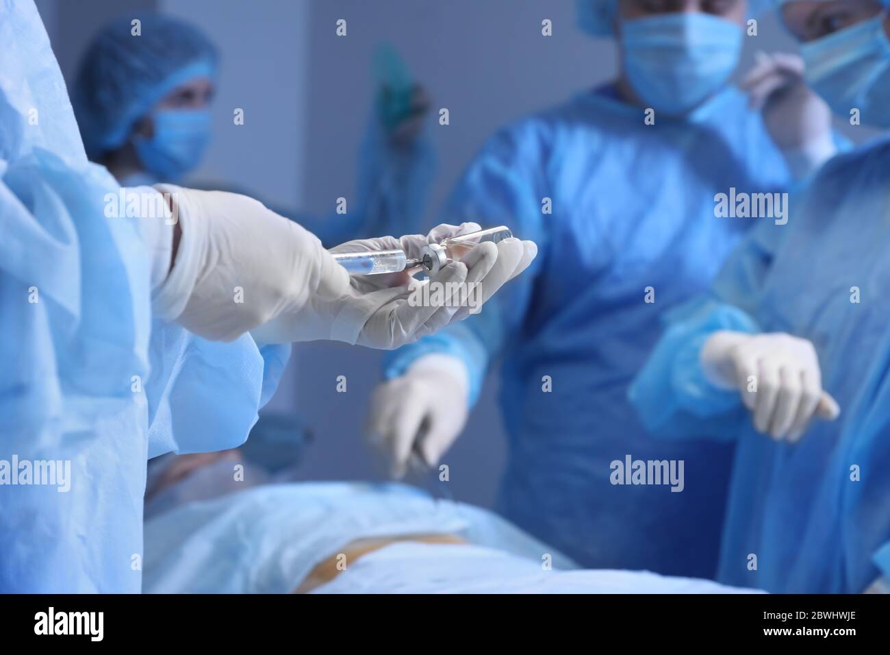Operating of patient in modern hospital, closeup Stock Photo - Alamy