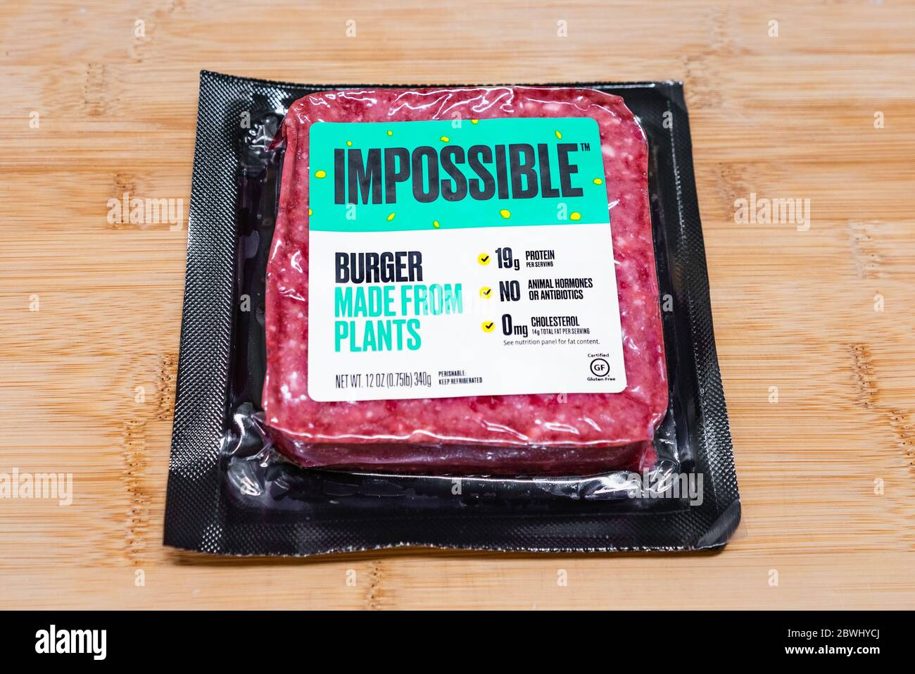 Impossible foods hamburger hi-res stock photography and images - Alamy