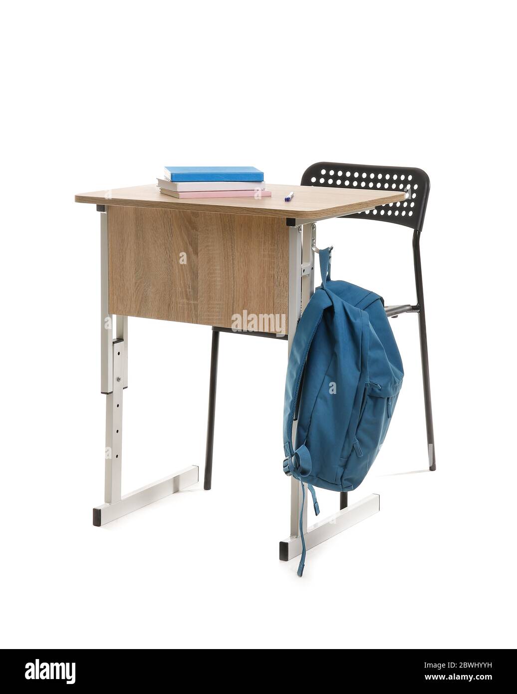 Bag on desk Cut Out Stock Images & Pictures - Alamy