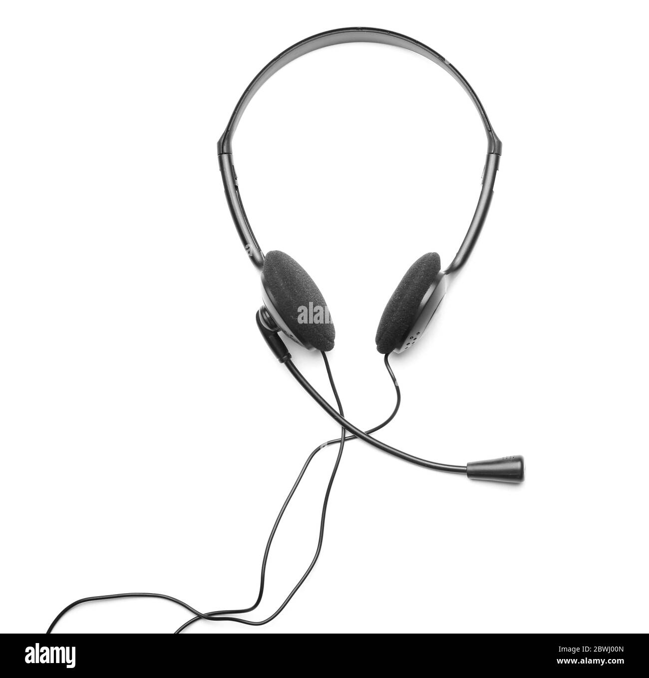 Modern headset on white background Stock Photo - Alamy