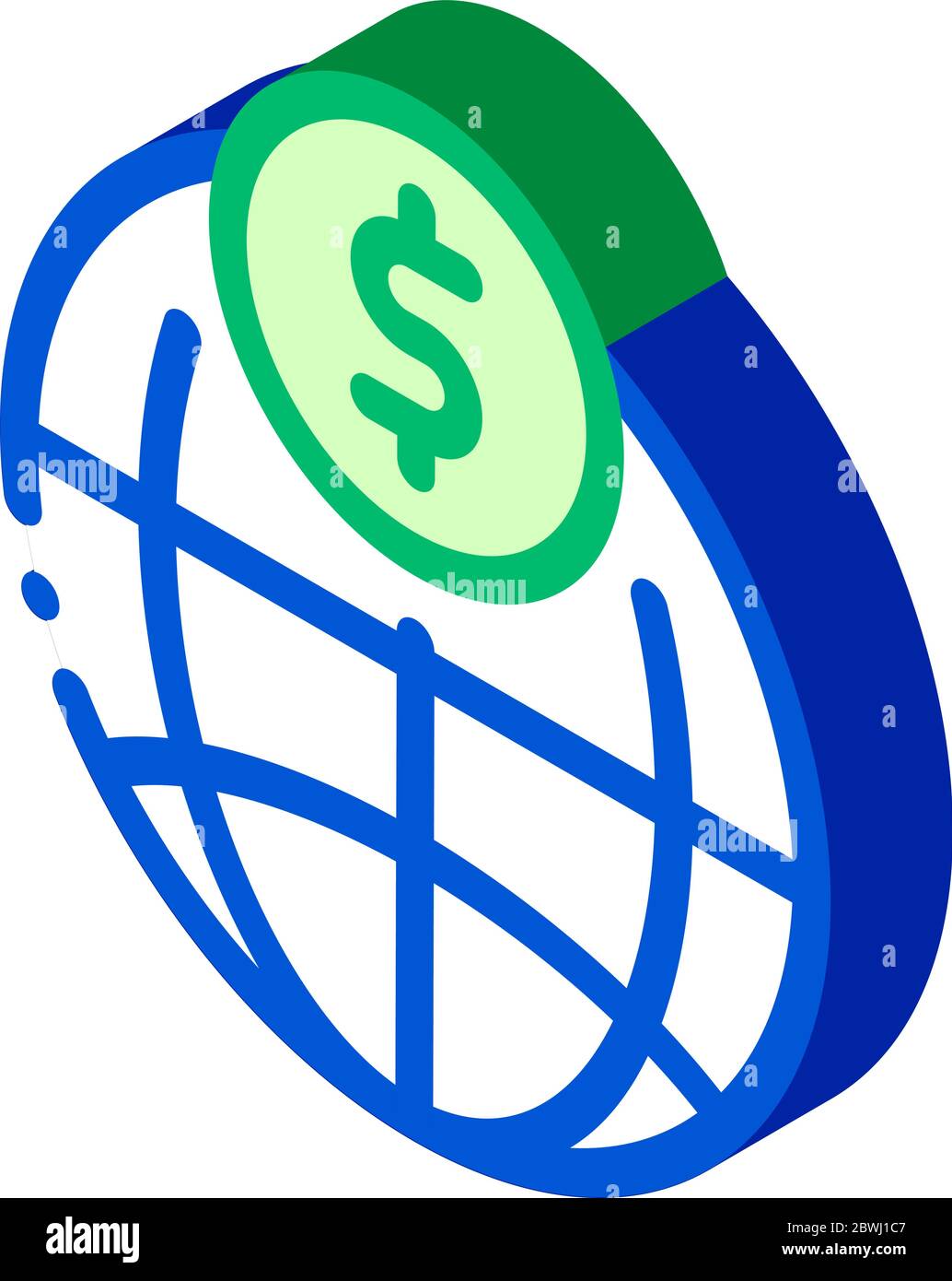 World Payment Coin Transfer isometric icon vector illustration Stock ...