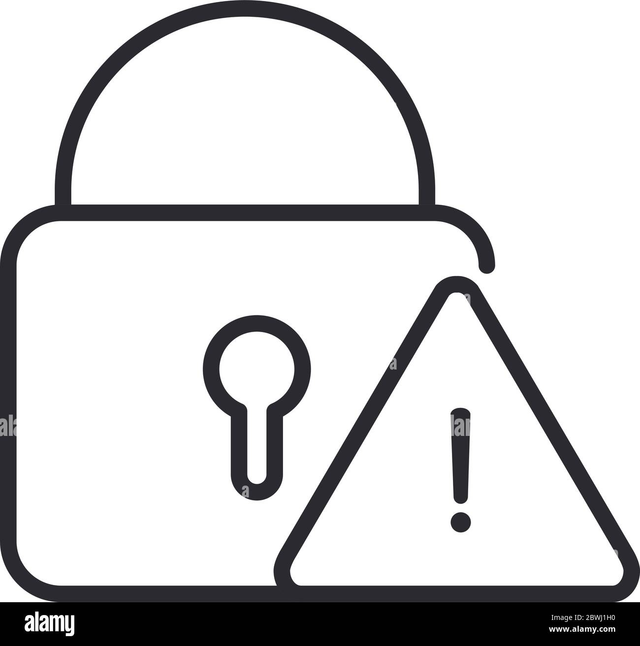 alert icon, security warning sign, attention danger exclamation mark ...