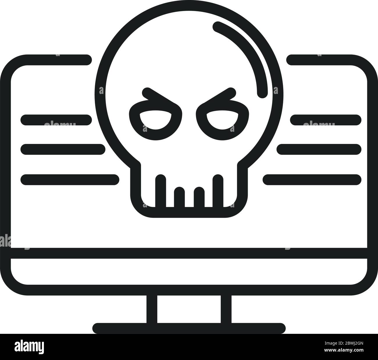 cyber security and information or network protection computer danger ...