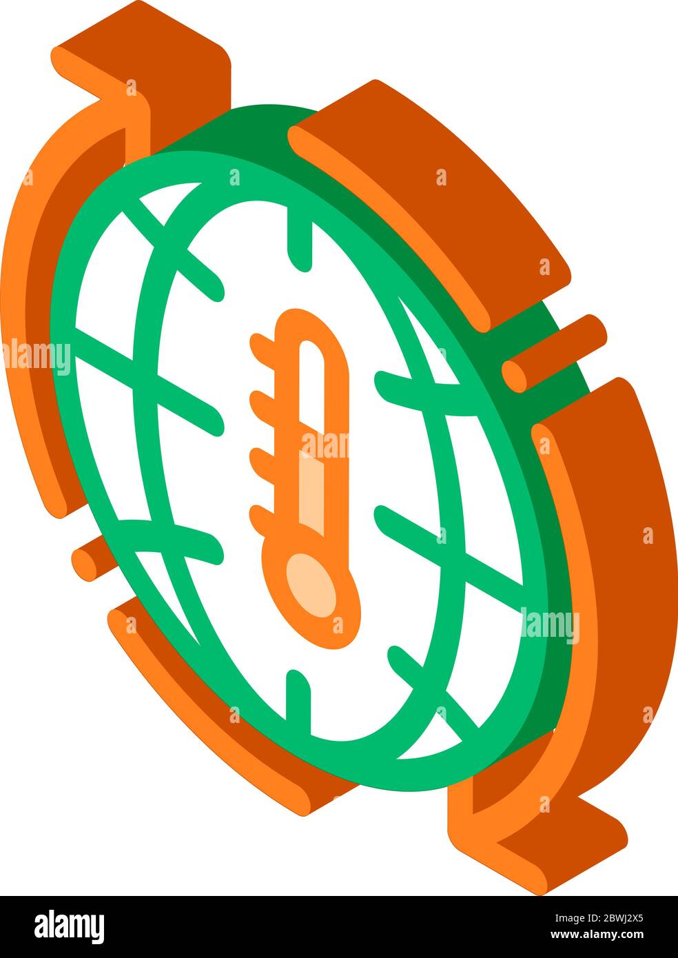 High Temperature Problem isometric icon vector illustration Stock ...