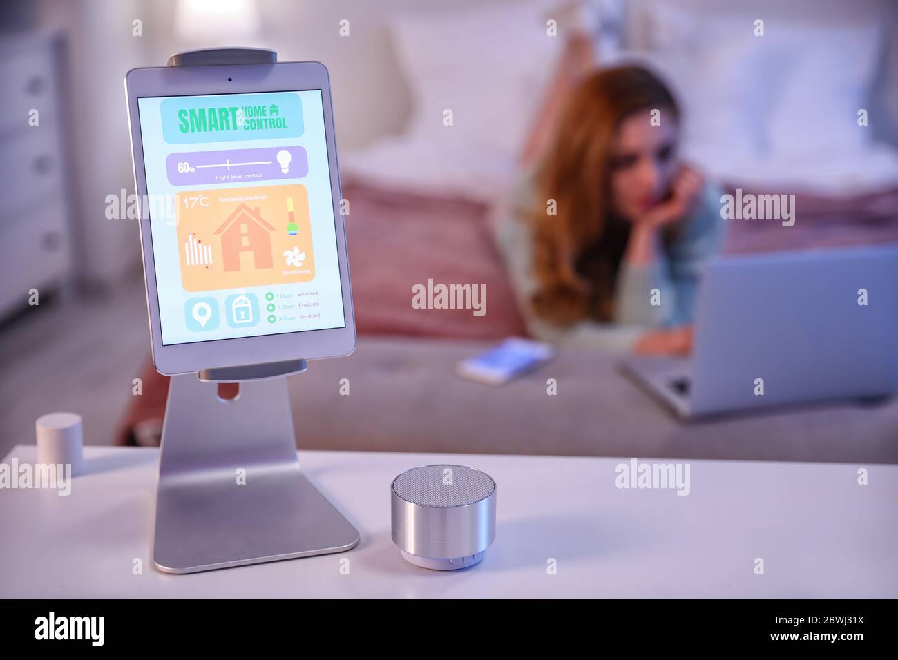 Tablet computer with application of smart home automation and assistant ...