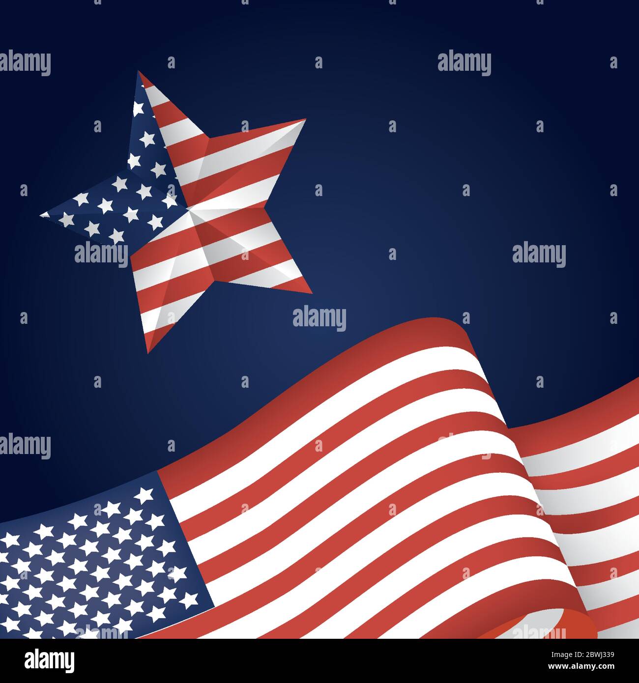 Usa flag and star vector design Stock Vector Image & Art - Alamy
