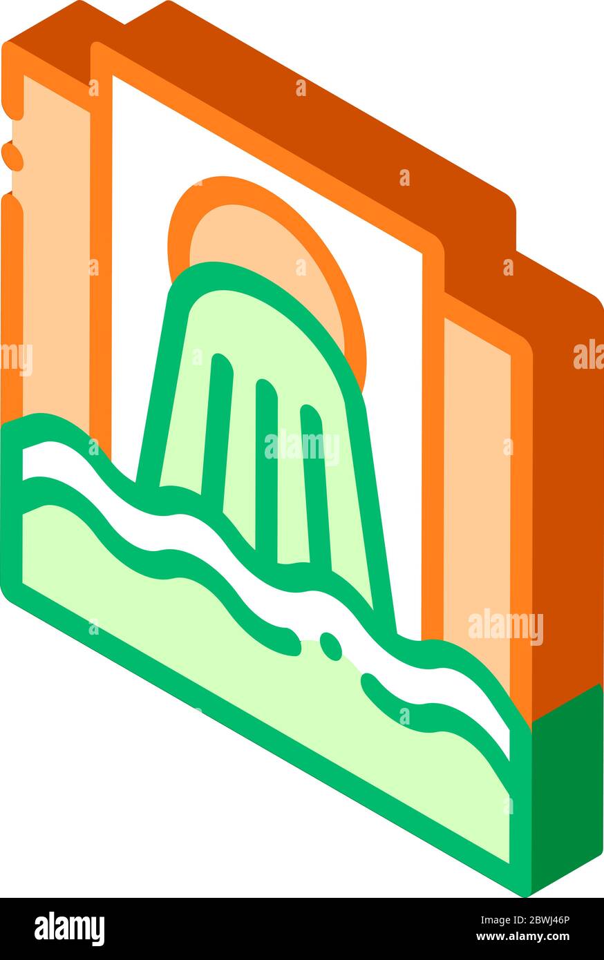 Waste Outpouring From Spout isometric icon vector illustration Stock ...