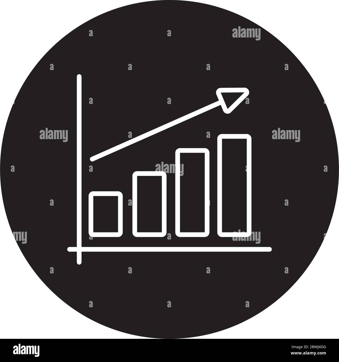 infographic statistics bars with arrow line style Stock Vector Image ...