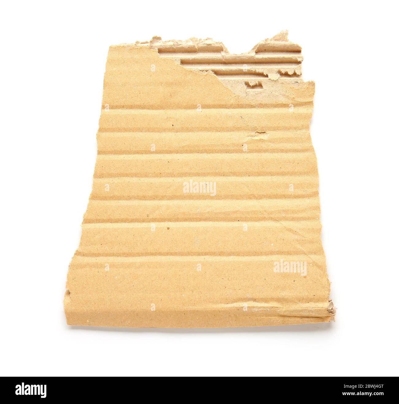 Piece of cardboard on white background Stock Photo - Alamy