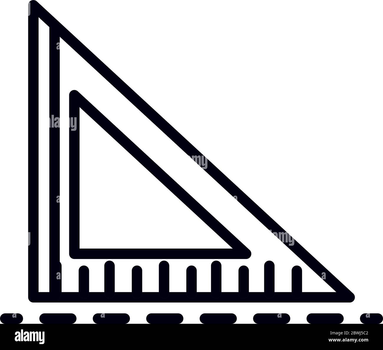 math education school science triangle ruler supply line and style icon ...