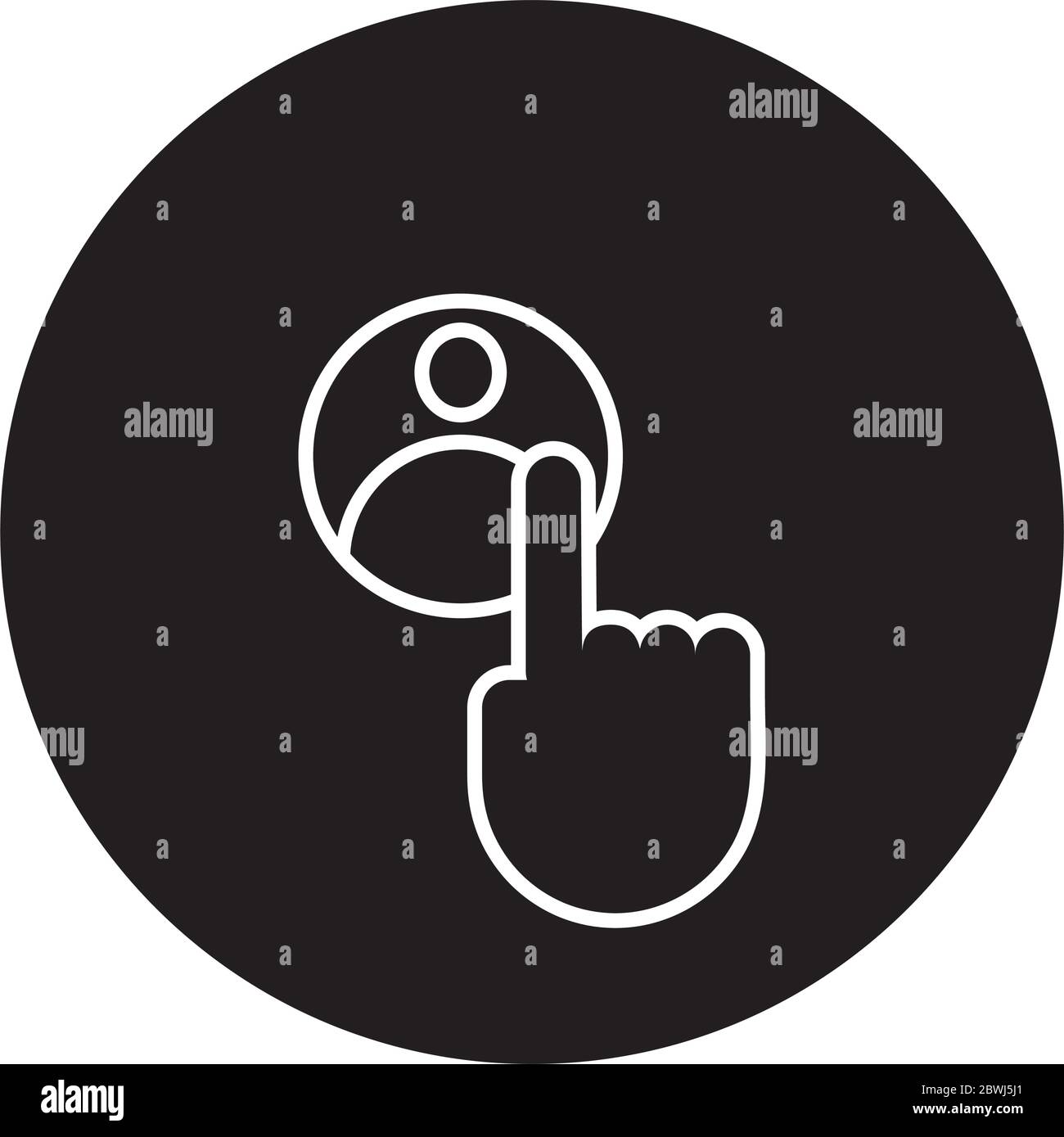 Index finger press button Black and White Stock Photos & Images - Alamy