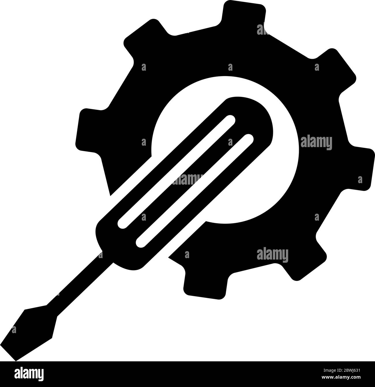 Service Tools Icon In Flat Style For App, UI, Websites. Gear Wheel ...