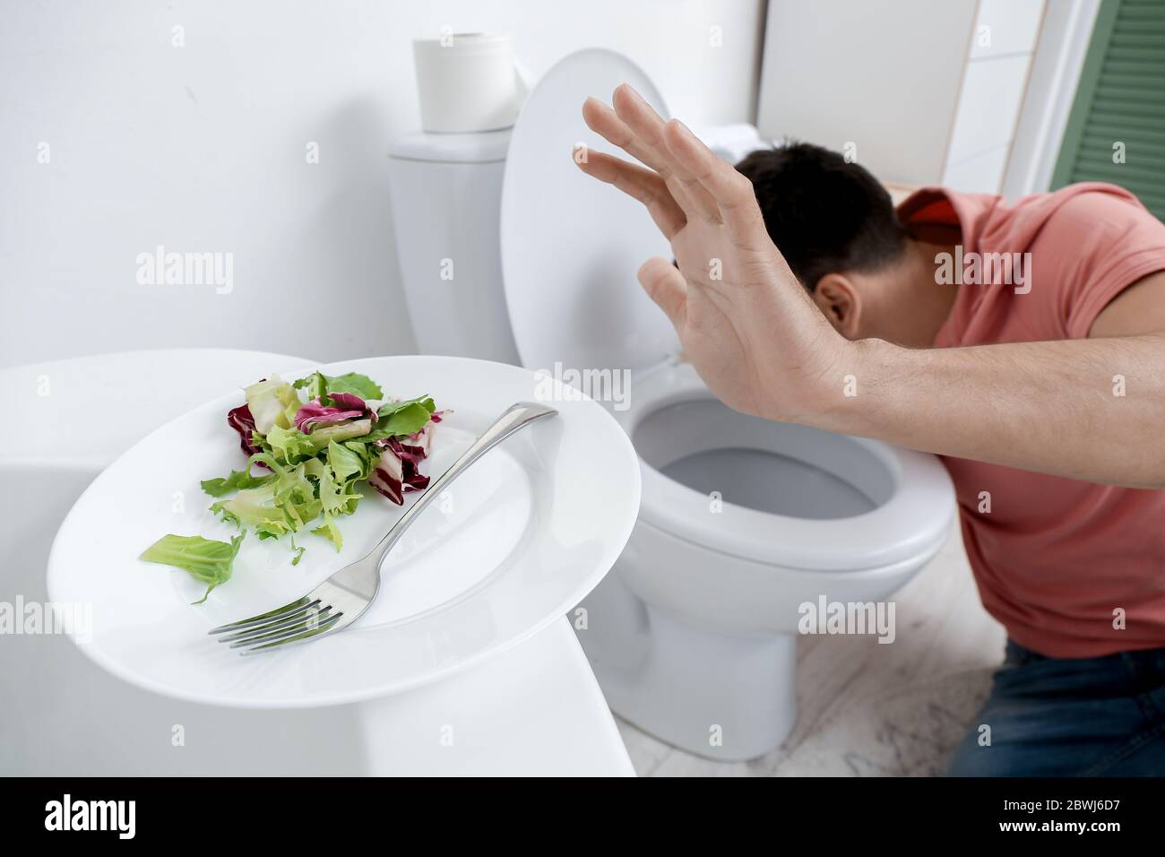 Eating in bathroom and toilet hi-res stock photography and images - Alamy