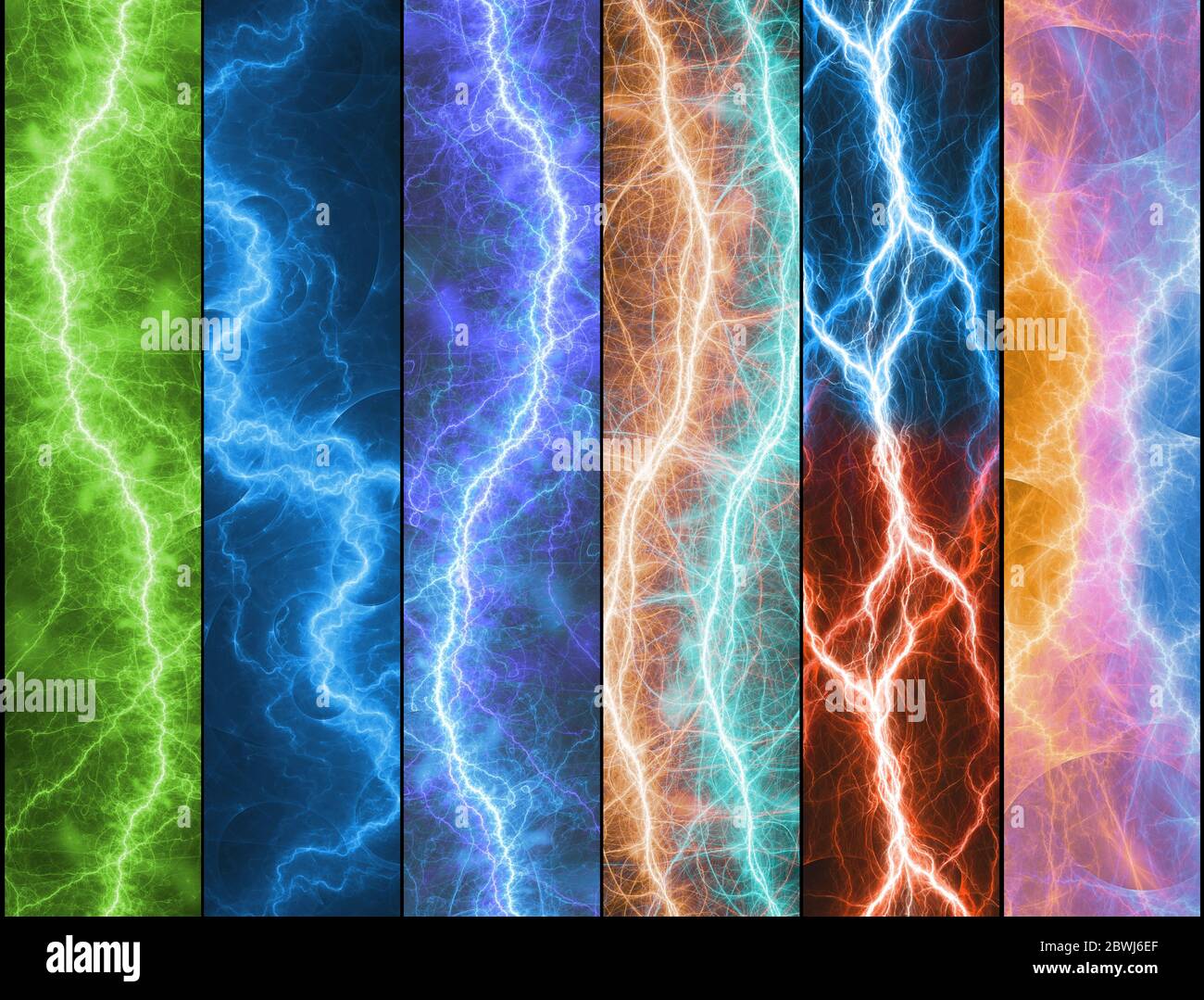 Set of plasma lightning banners , energy and electrical lightning ...