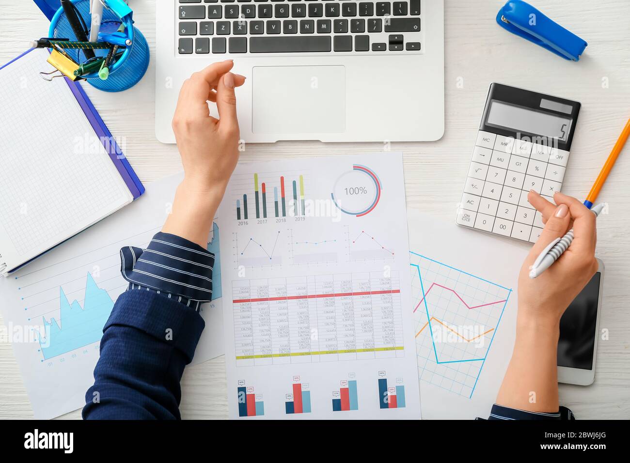 Top view accountant in hi-res stock photography and images - Alamy