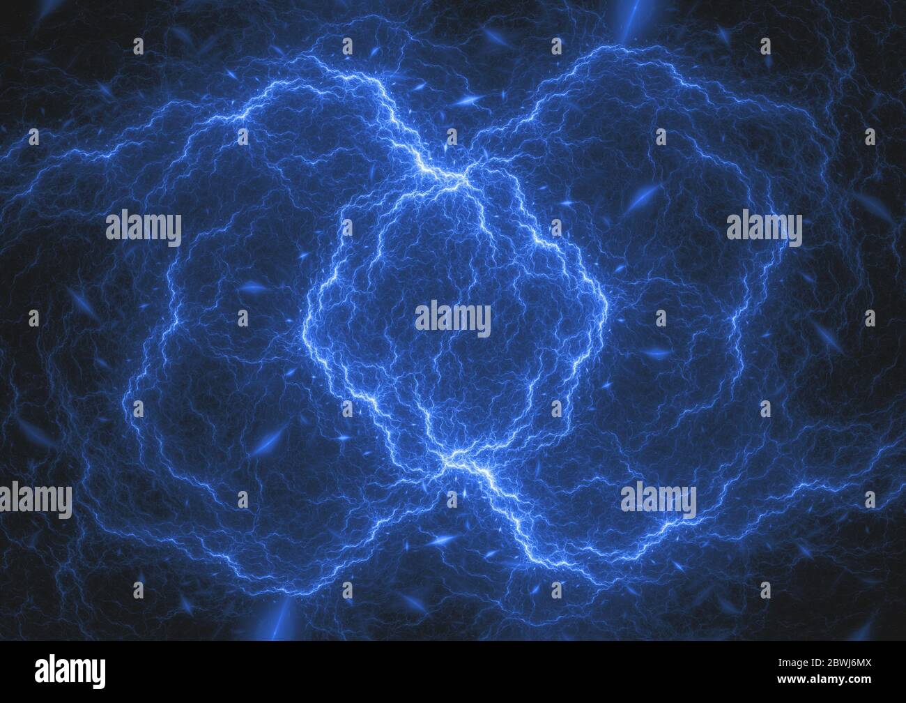 Blue plasma lightning cloud, electrical abstract background Stock Photo ...