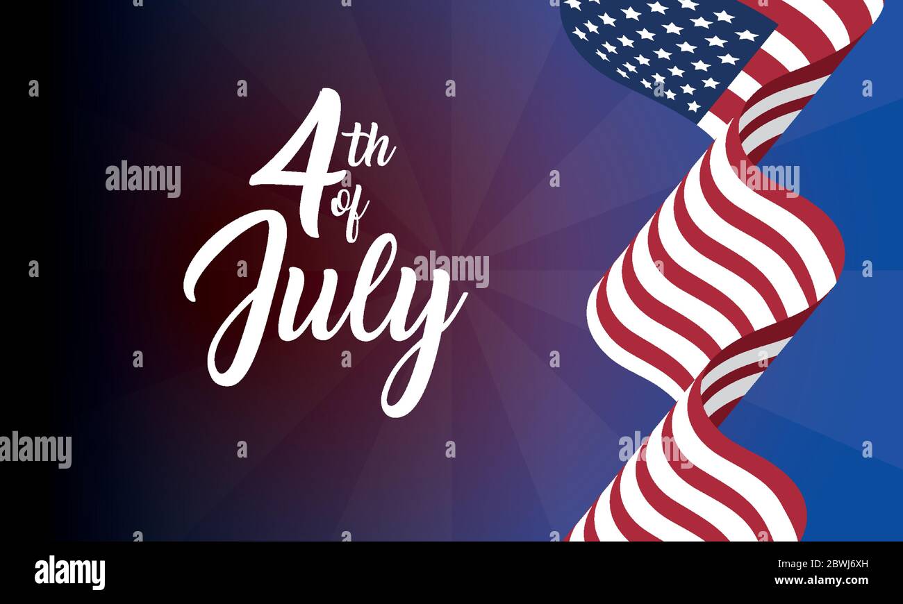 Usa flag of 4th july vector design Stock Vector Image & Art - Alamy