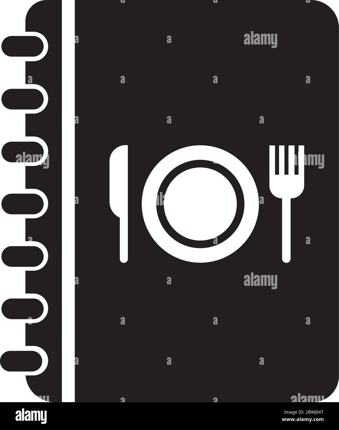 restaurant menu with cutlery and dish silhouette style Stock Vector ...
