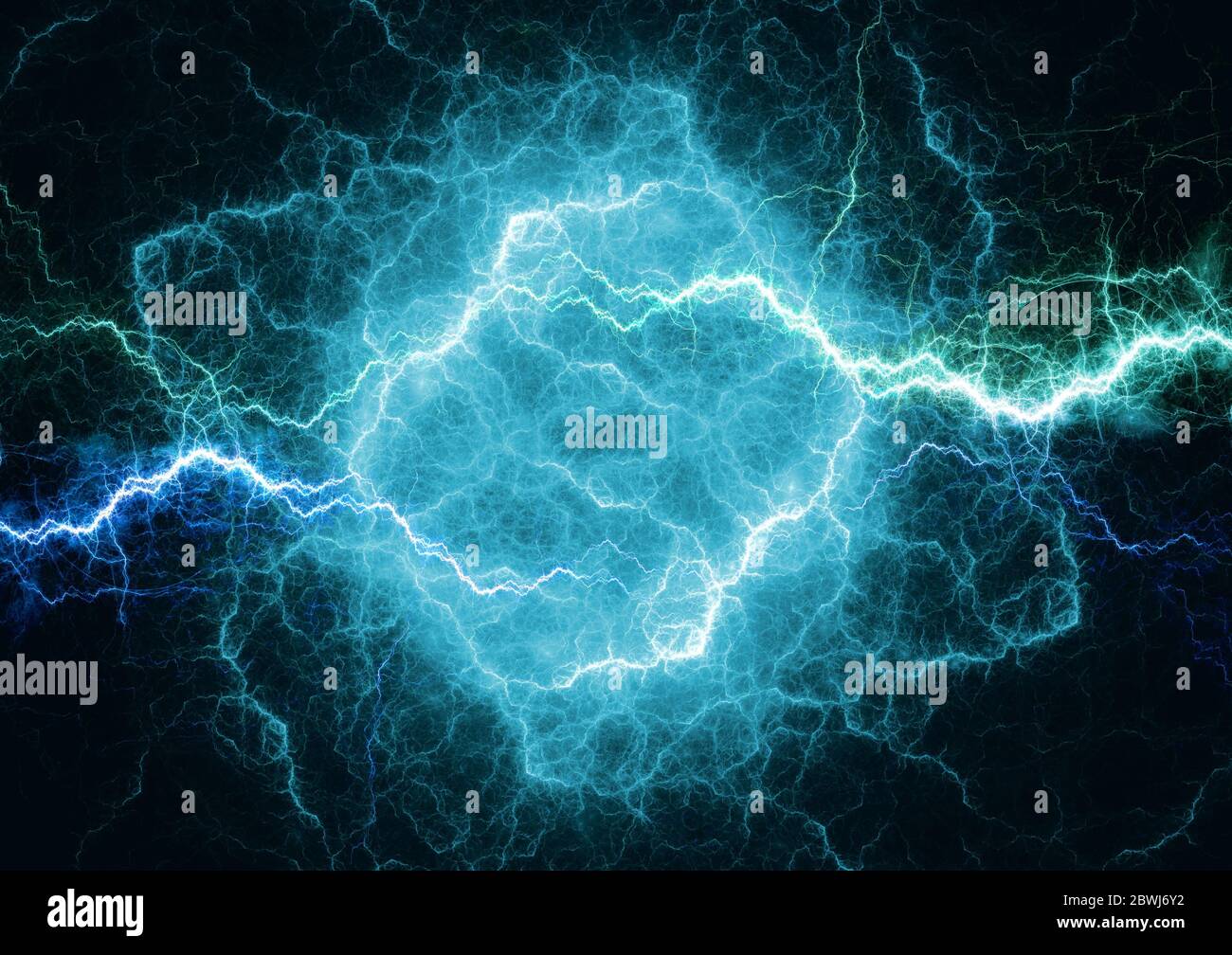 Blue plasma lightning, electrical storm abstract Stock Photo - Alamy