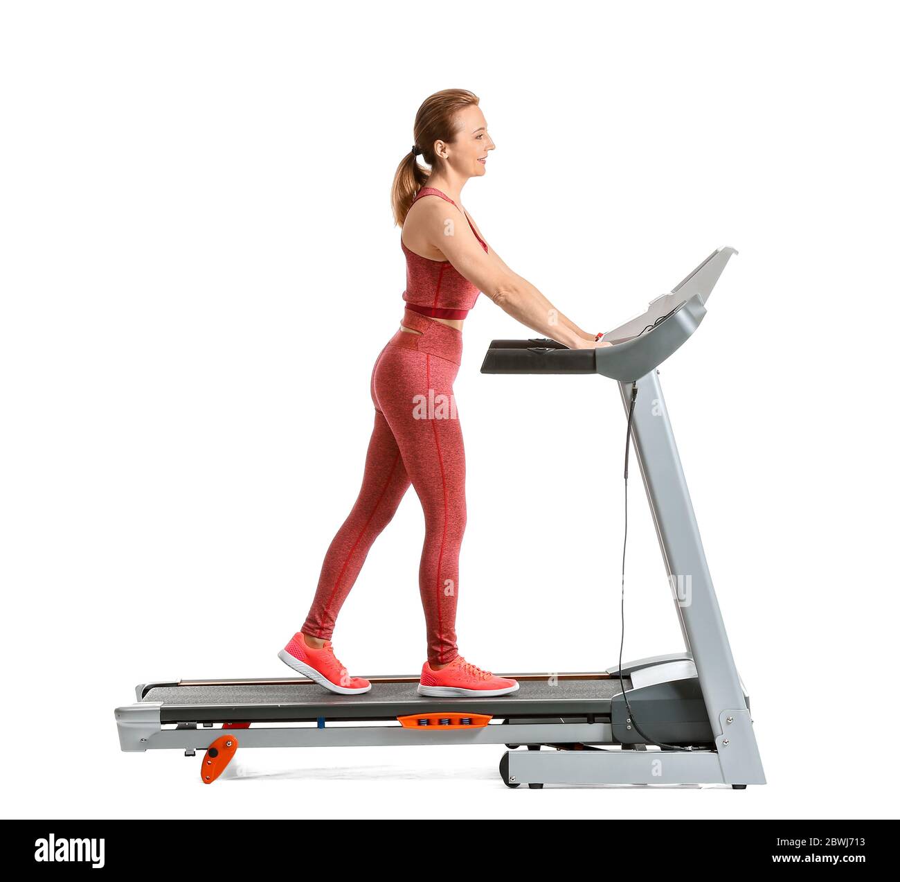 Treadmill woman Cut Out Stock Images & Pictures - Alamy