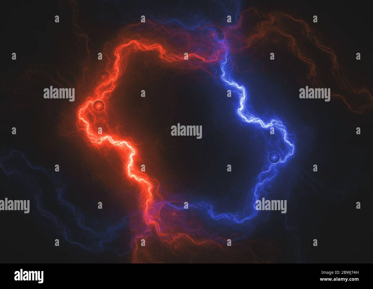 Fire and ice lightning background, plasma and energy background Stock ...