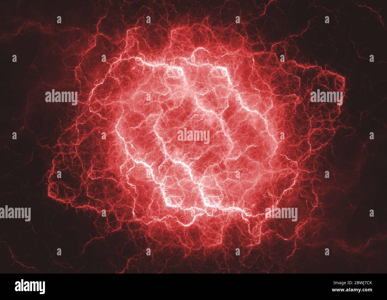 Redplasma lightning, electrical storm abstract Stock Photo - Alamy