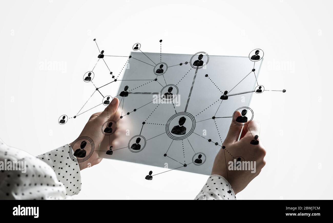 Double exposure concept of human resources management Stock Photo - Alamy