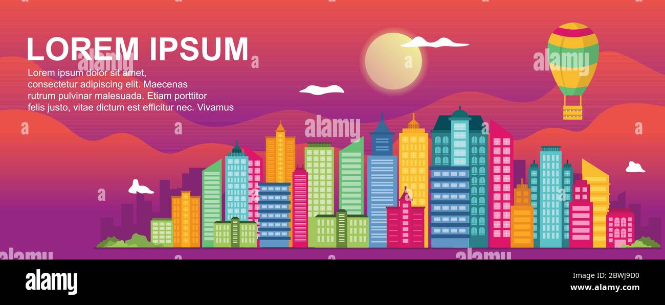 Landing panoramic Stock Vector Images - Alamy