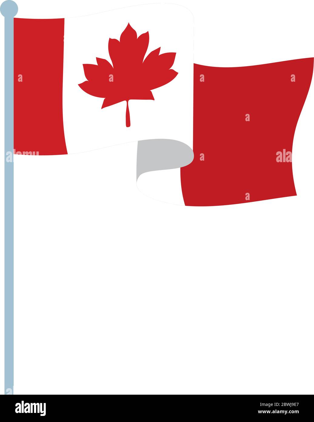 Canadian flag of happy canada day vector design Stock Vector Image ...