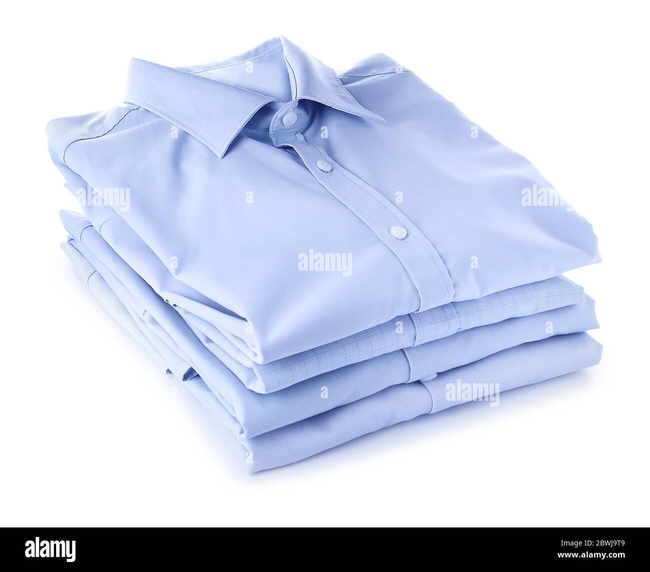 Stack of clean clothes on white background Stock Photo - Alamy