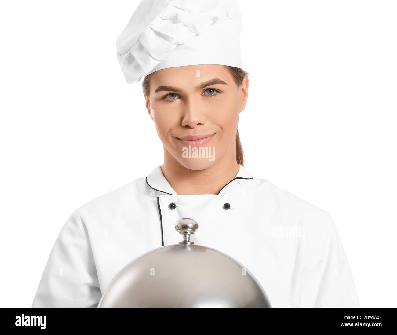 Transgender chef on white background Stock Photo - Alamy