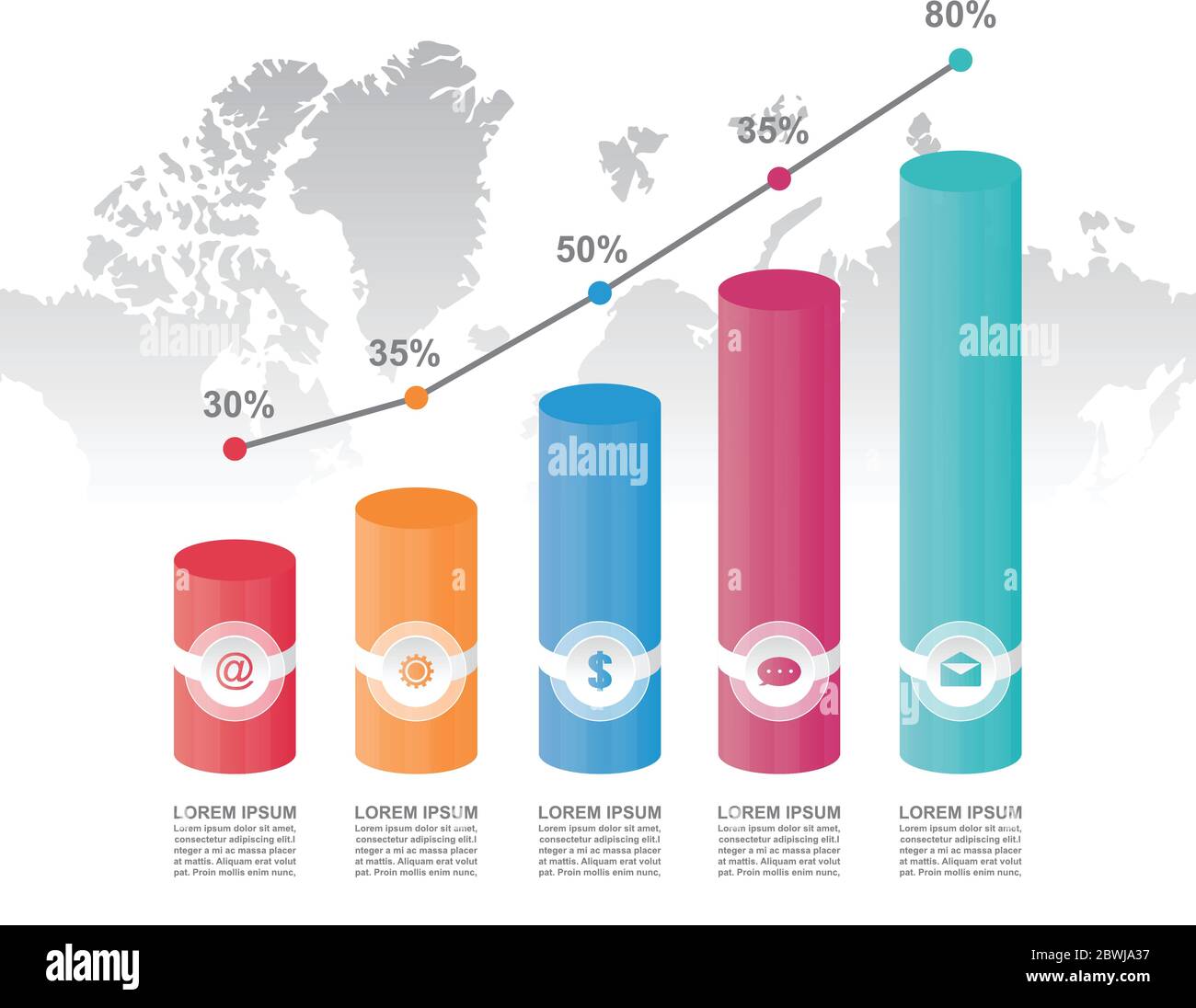 Data visualization infographic Cut Out Stock Images & Pictures - Alamy