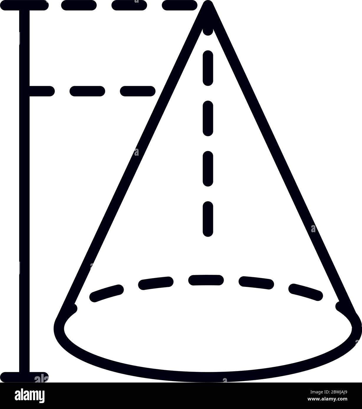 math education school science geometric figure cone line and style icon ...