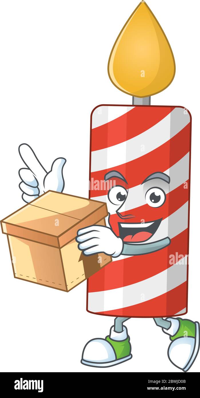 cartoon design style of candle having gift box Stock Vector Image & Art ...