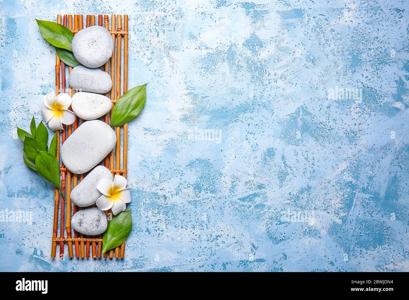 Beautiful spa composition on color background. Zen concept Stock Photo ...
