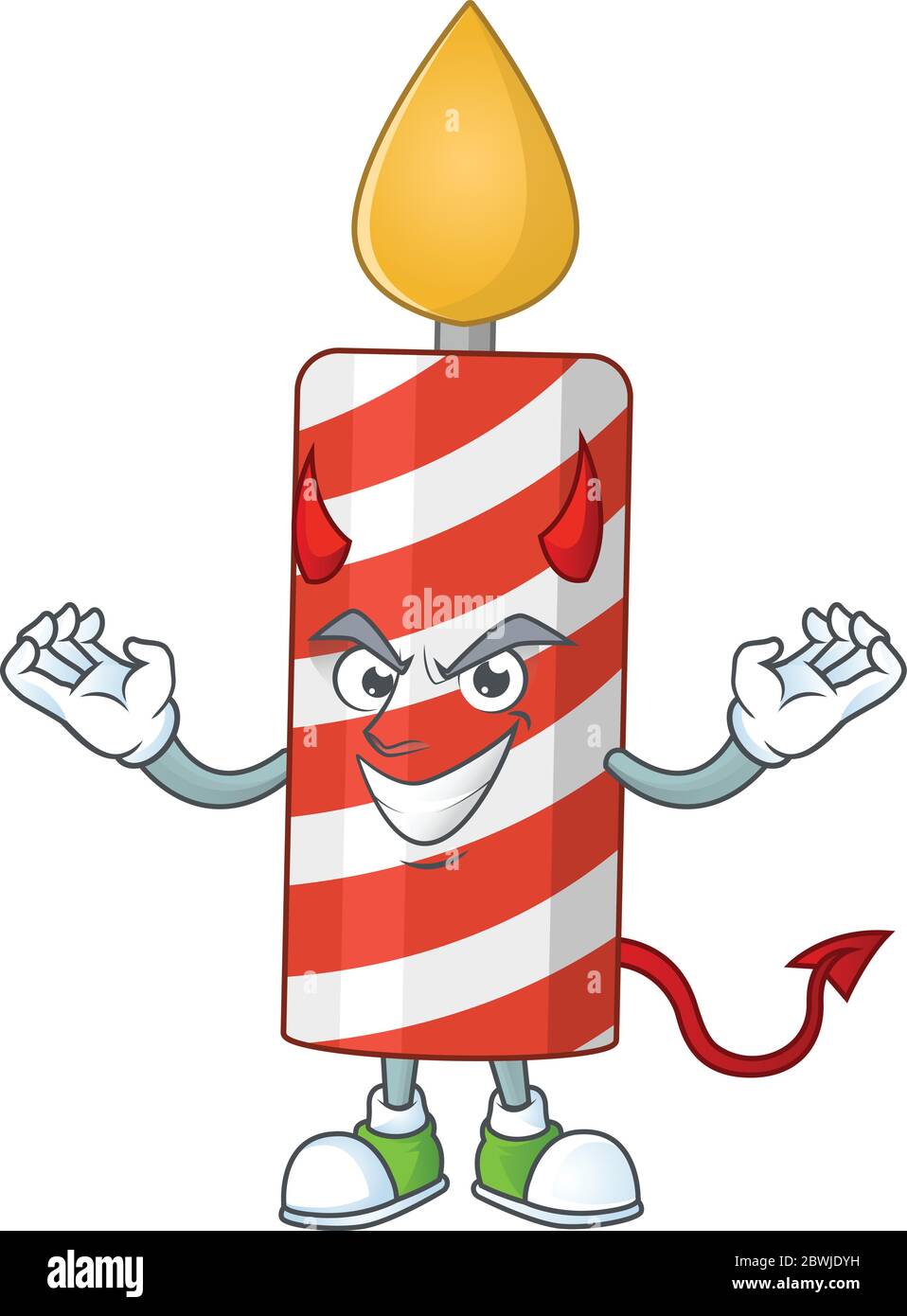 A cartoon image of candle as a devil character Stock Vector Image & Art ...