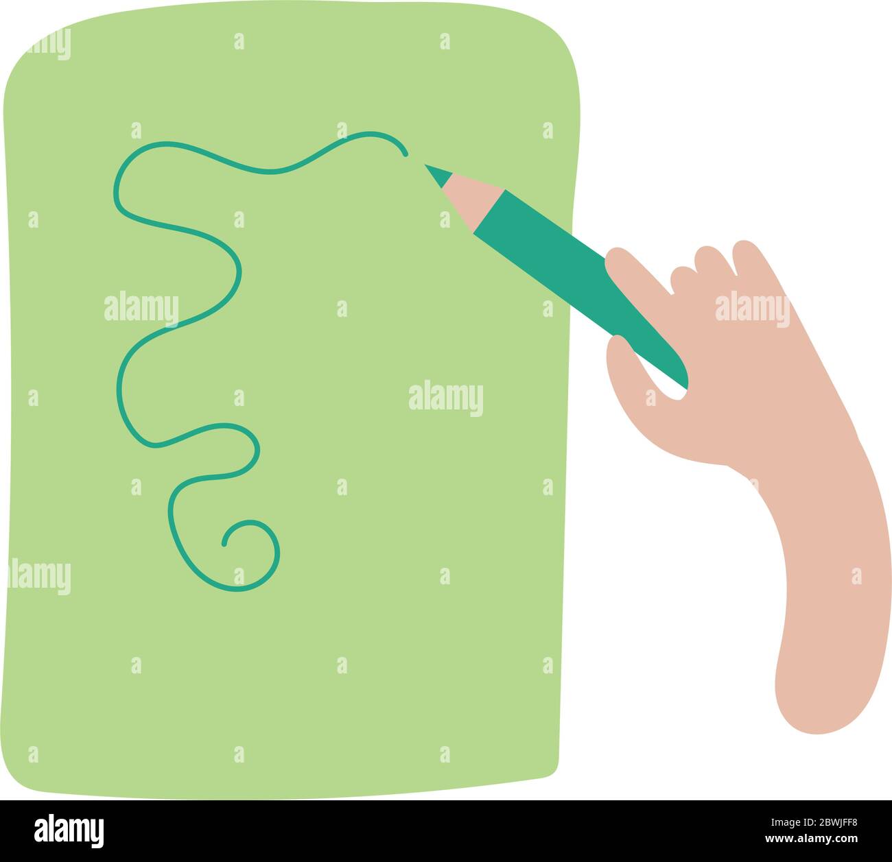 hand drawing on sheet flat style Stock Vector Image & Art - Alamy