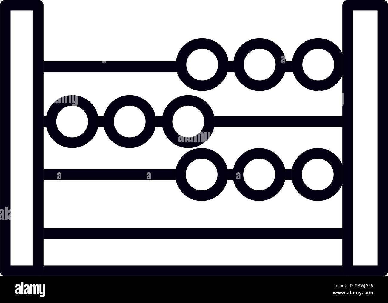 math education school science abacus arithmetic line and style icon ...