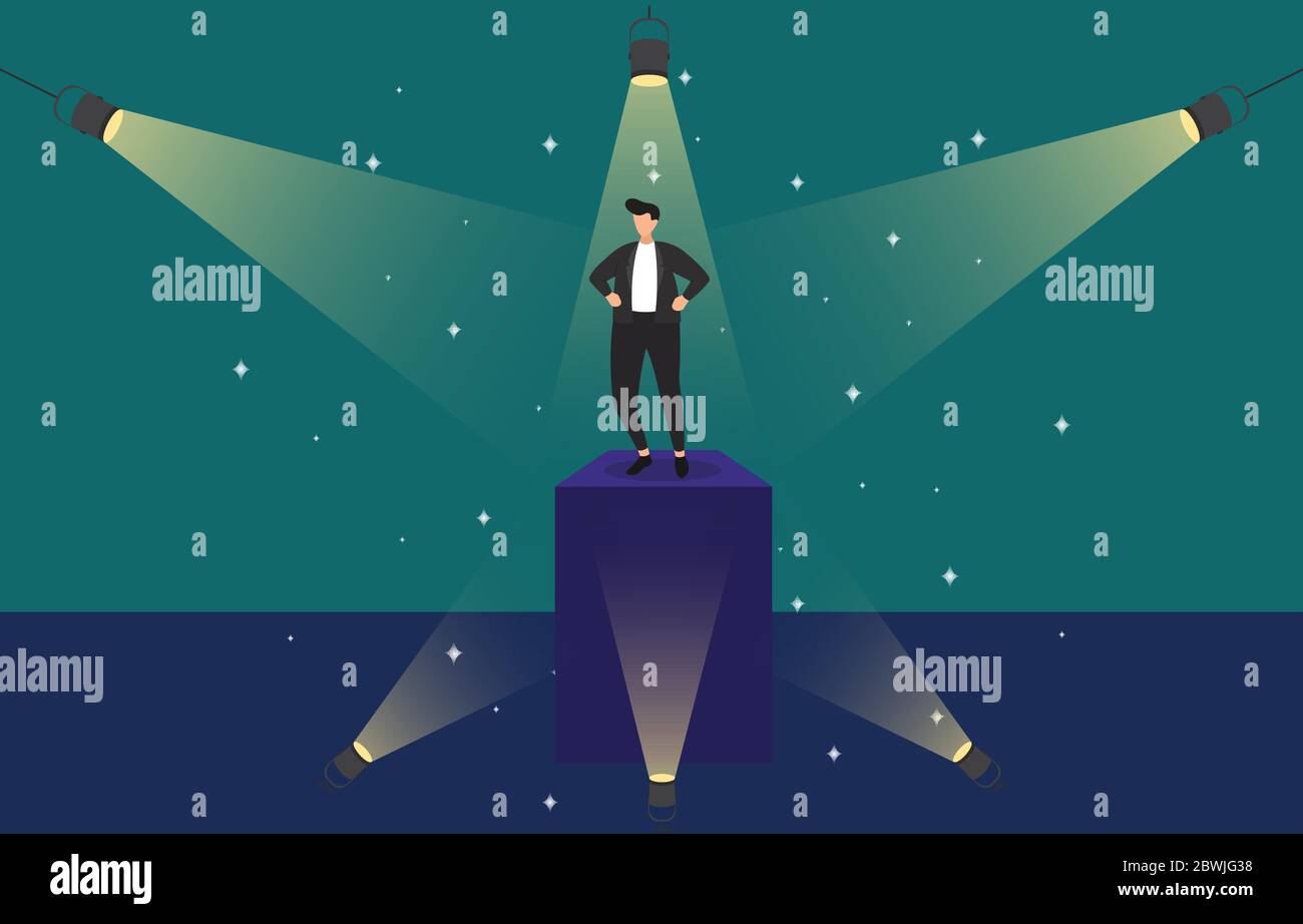 Person under spotlight on stage hi-res stock photography and images - Alamy