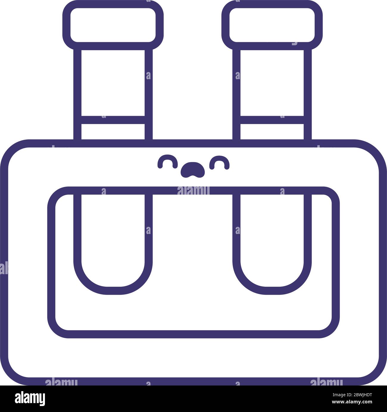 tube tests laboratory kawaii line style Stock Vector Image & Art - Alamy