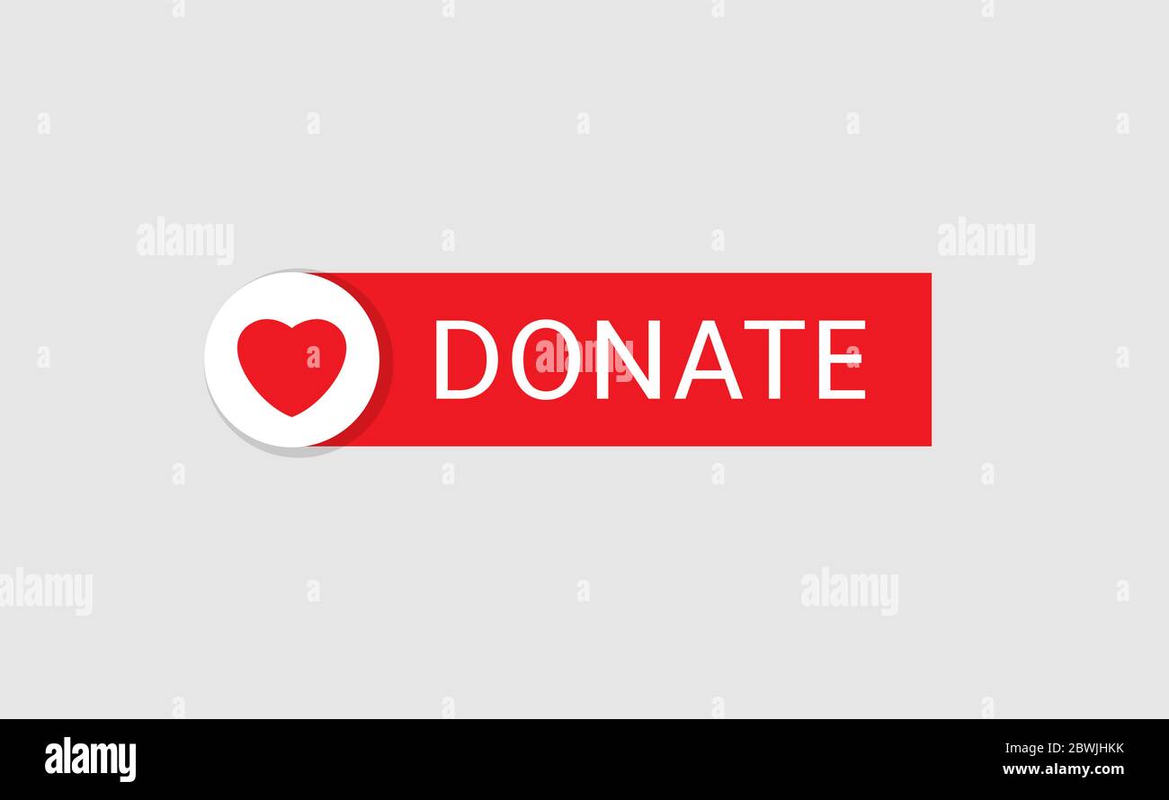 Donate button icon Stock Vector Image & Art - Alamy