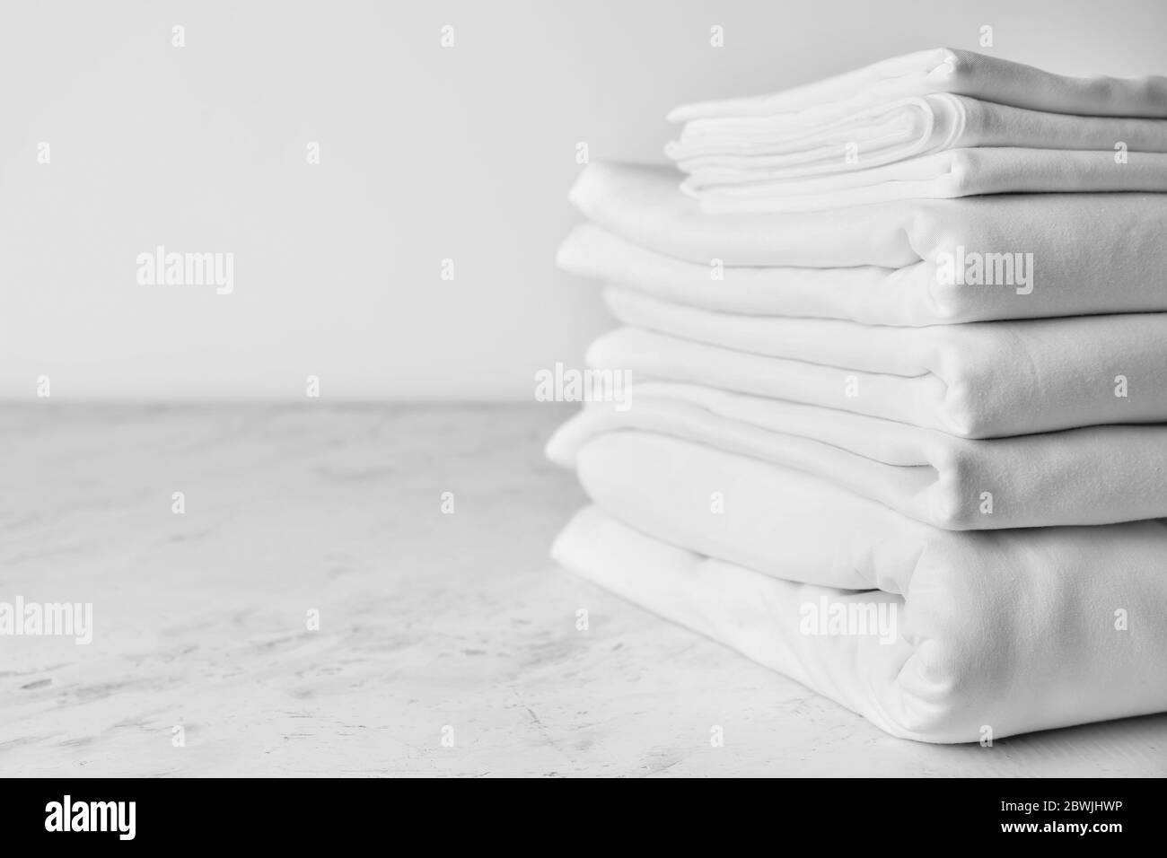 White laundry sheets Black and White Stock Photos & Images - Alamy