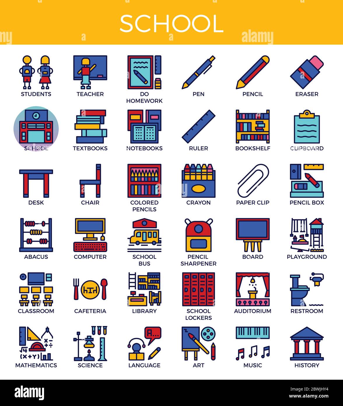 Students in history class Stock Vector Images - Alamy